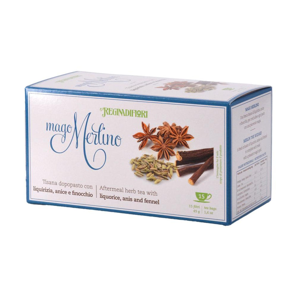 Magician Merlin herbal tea with licorice, anise and fennel Regina di ...